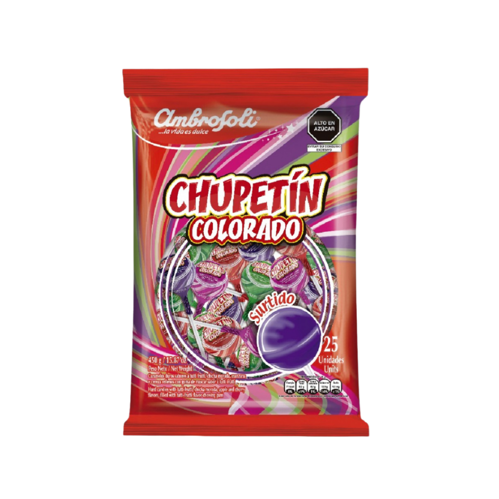 CHUPETIN COLORADO SURTIDO X24UND X425GR - Candyland Perú