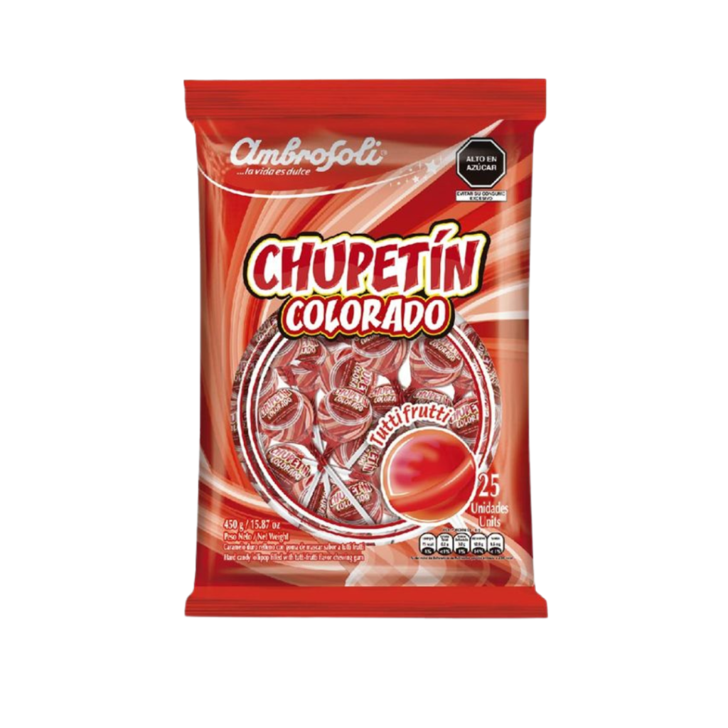 CHUPETIN COLORADO FRESA X24UND X425GR - Candyland Perú