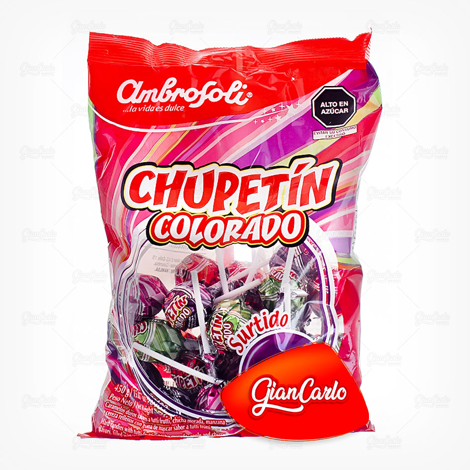 CHUPETIN COLORADO SURTIDO X24UND X425GR - Candyland Perú