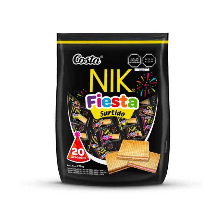 WAFER NIK FIESTA SURTIDO X20UND X270gr - Candyland Perú
