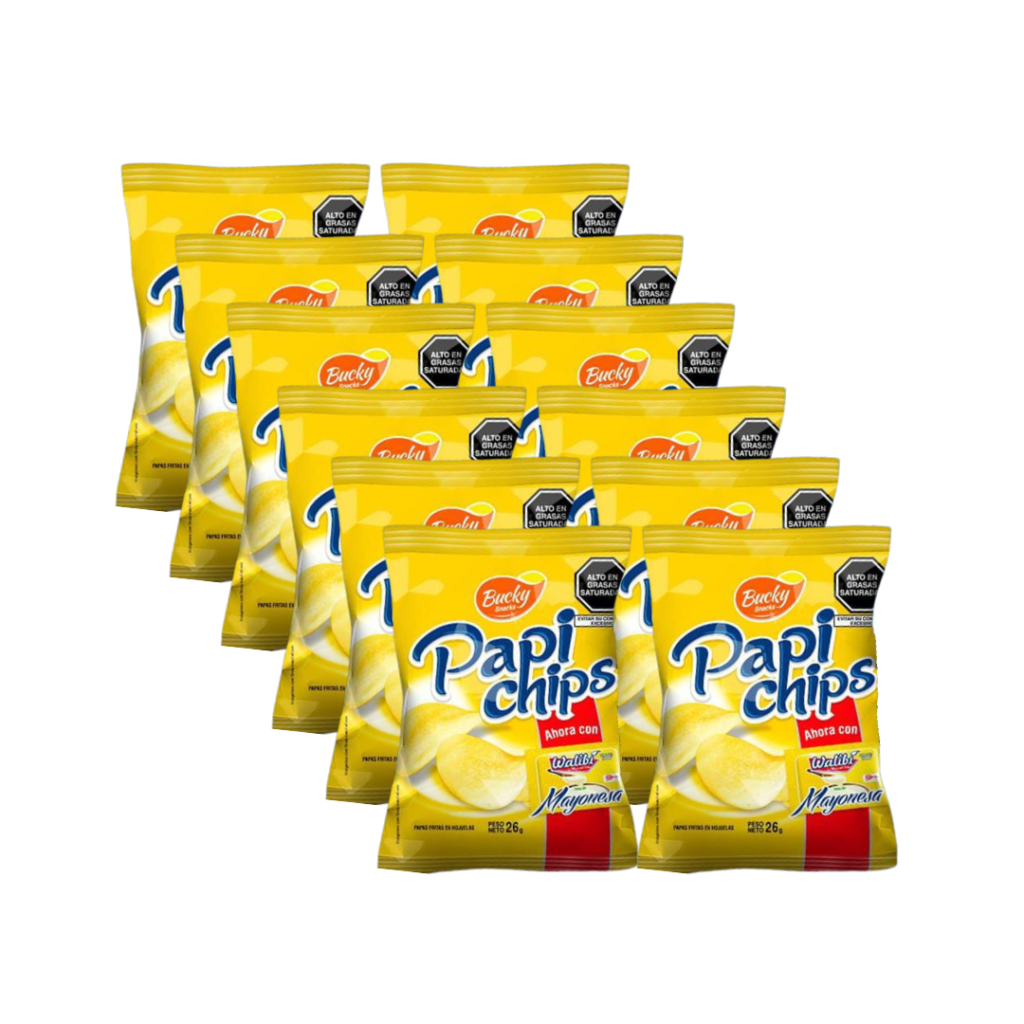 PAPI CHIPS C/MAYONESA X12UND X26GR - Candyland Perú