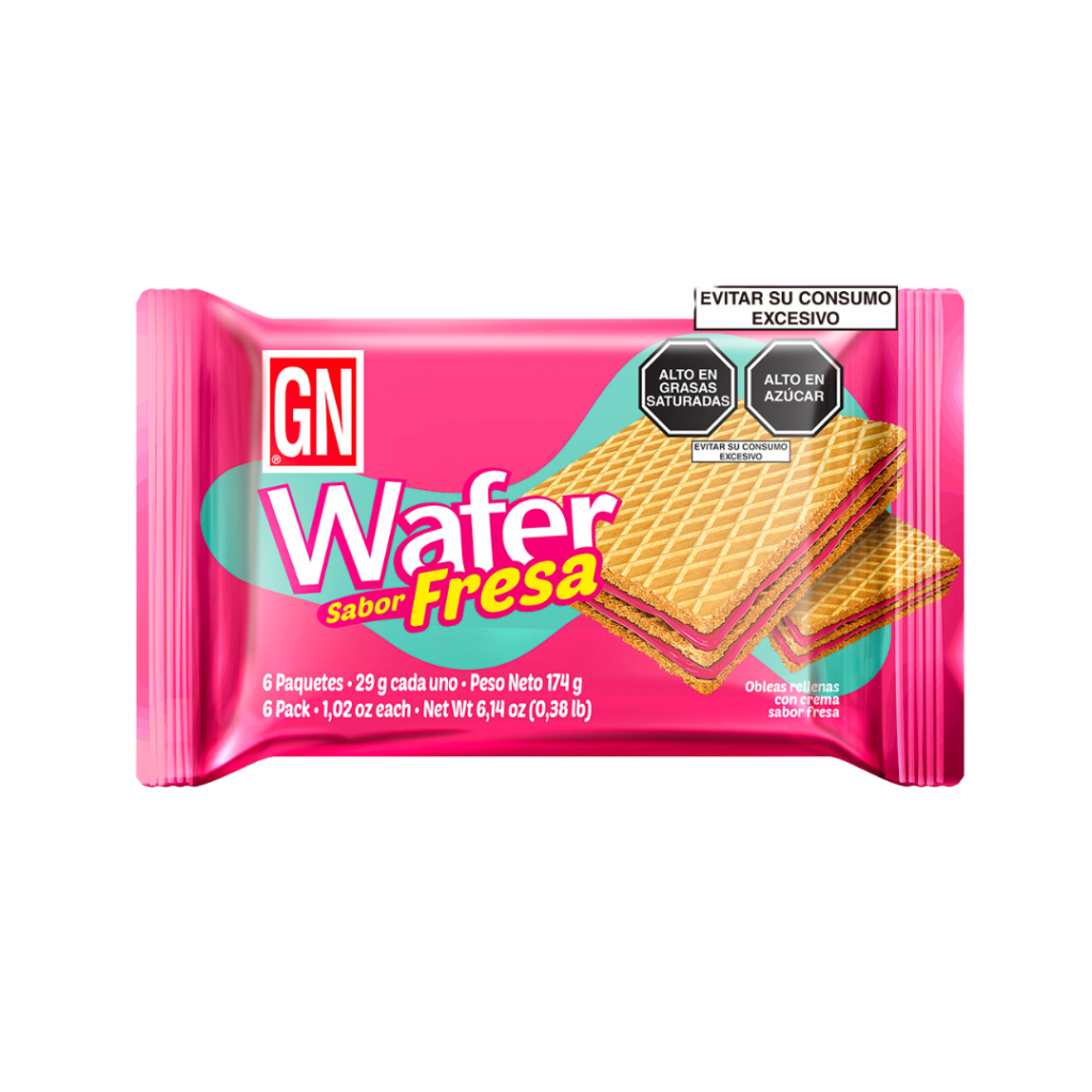WAFER GN FRESA X6UND X174GR - Candyland Perú