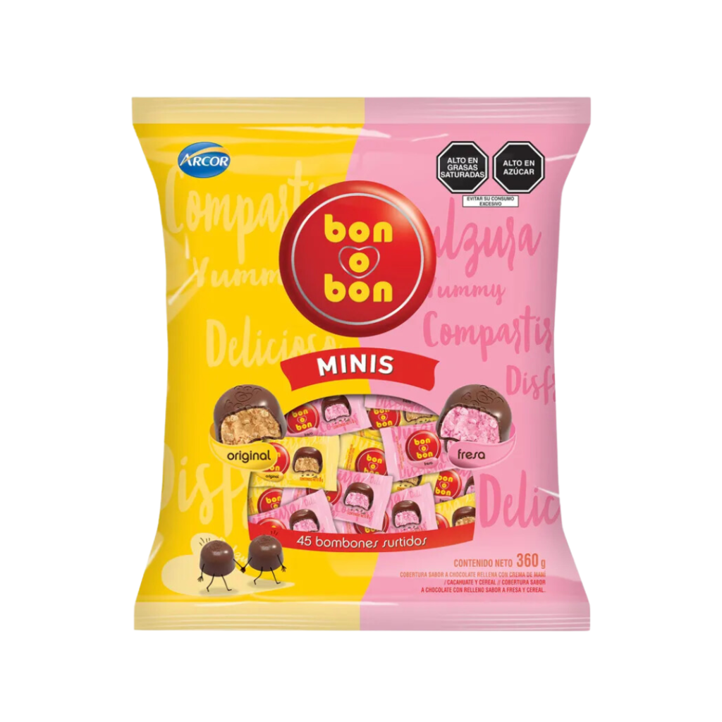 BOMBONES MINI BON O BON CLASICO Y FRESA X45UND - Candyland Perú
